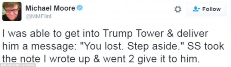 Michael Moore Attempts To Sneak Into Trump Tower And Demand Donald ...